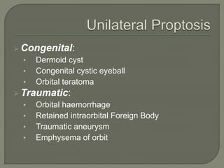 Unilateral Proptosis