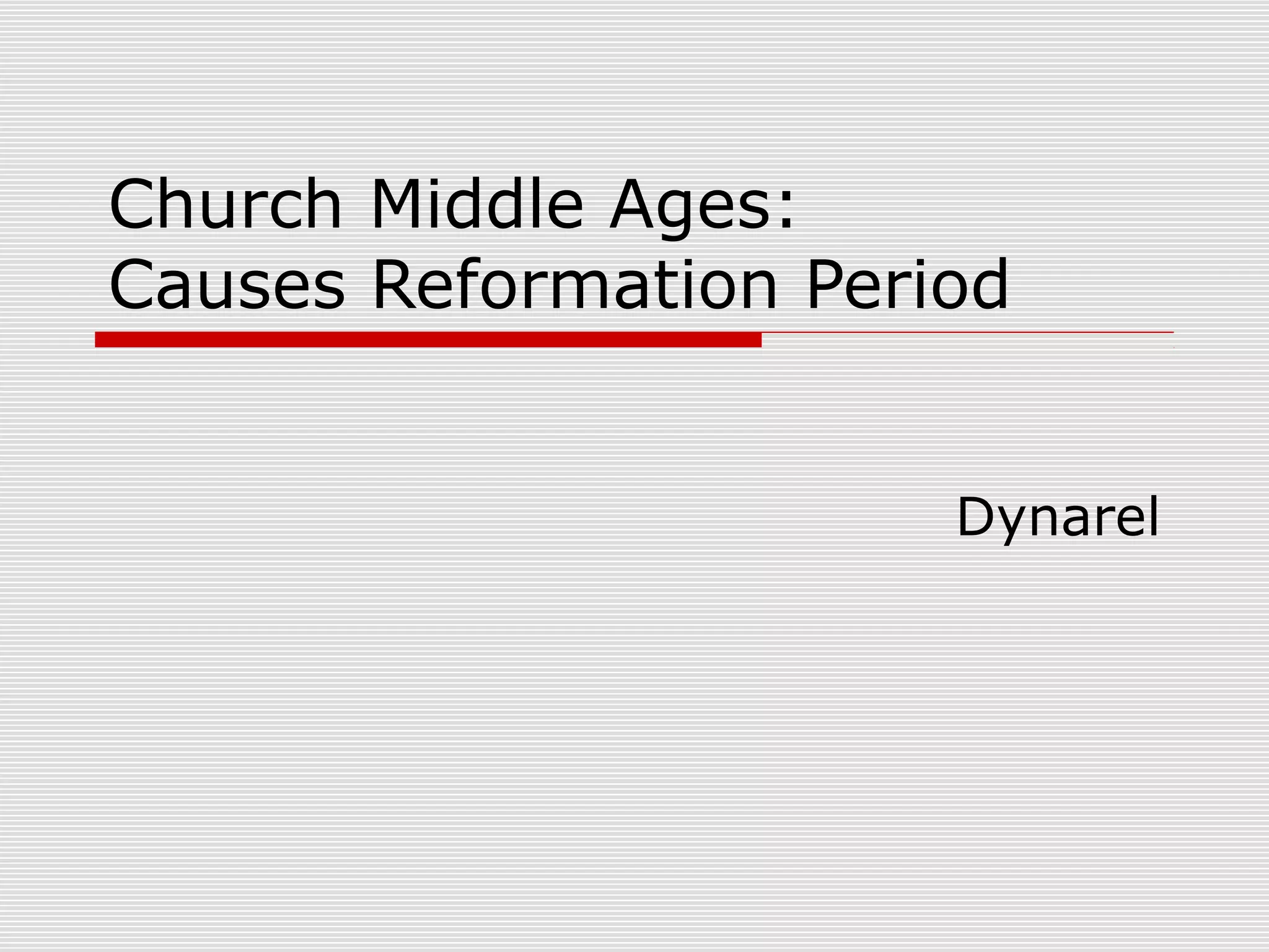 Causes of reformation | PPT