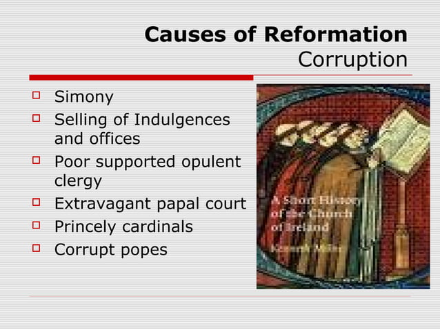 Causes of reformation | PPT