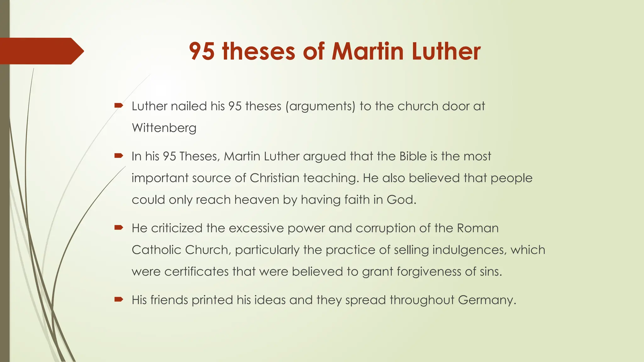 Causes of Reformation in Germany: Martin Luther | PPTX