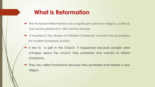 Causes of Reformation in Germany: Martin Luther | PPTX