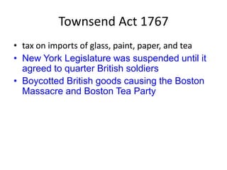 Causes of revolutionary war | PPTX