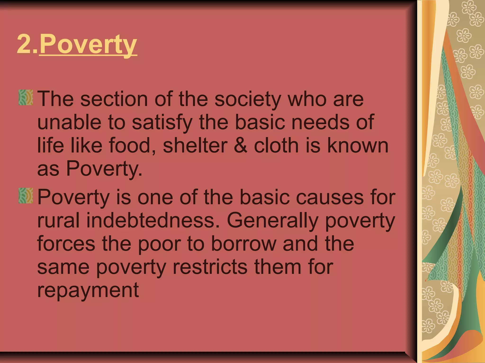 Causes of rural indebtedness | PPT