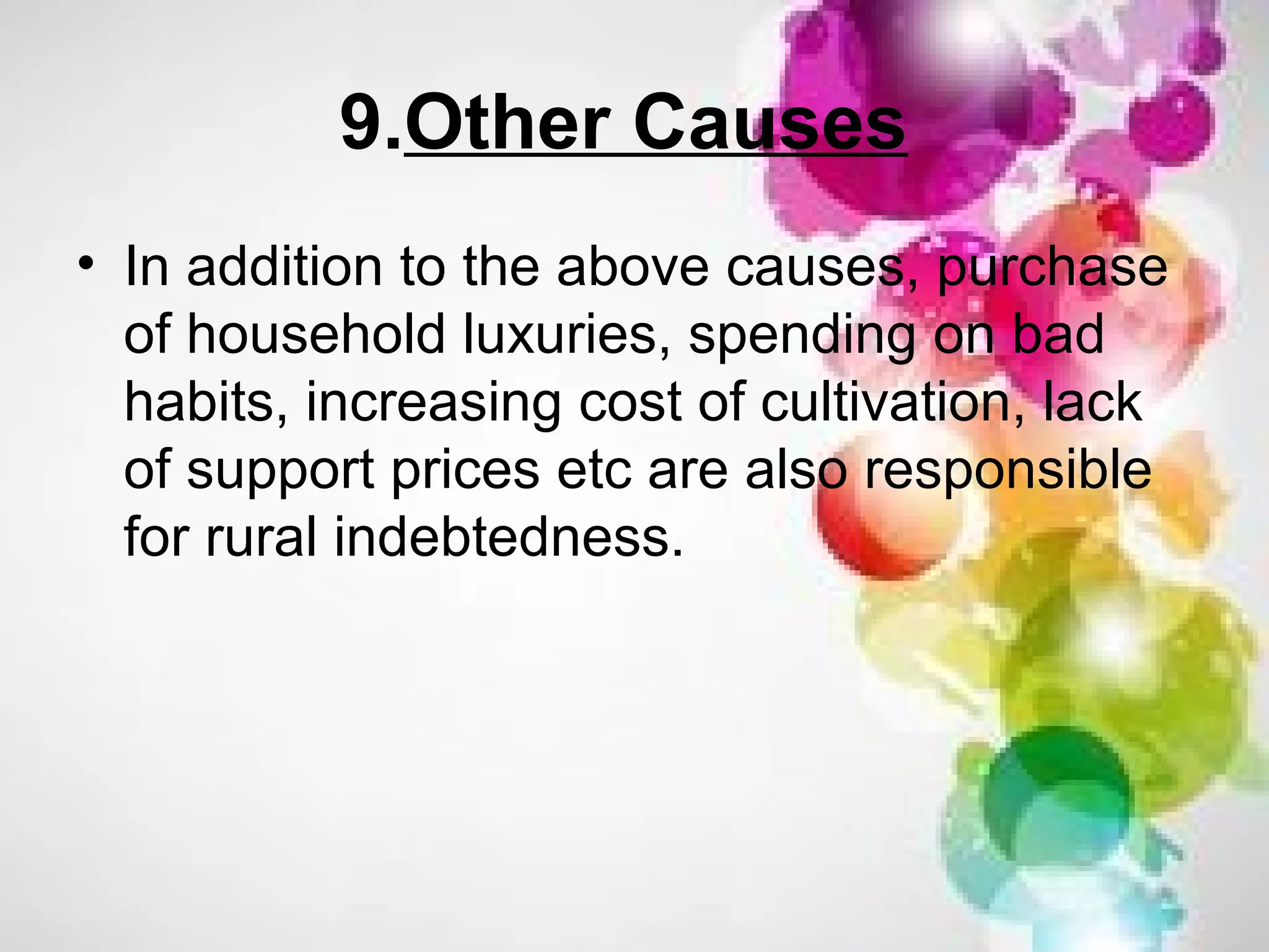 Causes of rural indebtedness | PPT