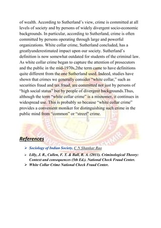 Causes of soco economic crimes or white collar crimes | PDF | Crime ...
