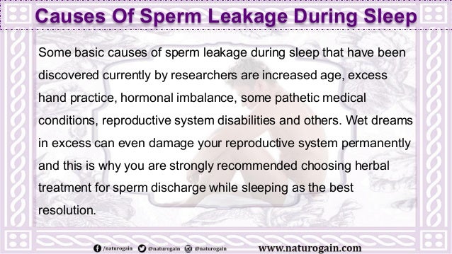 Causes Of Sperm Leakage During Sleep And Herbal Treatment