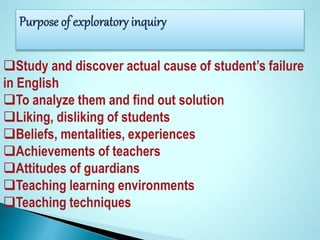 Causes of students’ failure in english at secondary level | PPT