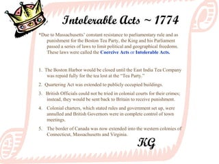 Causes of The American Revolution 2 | PPT