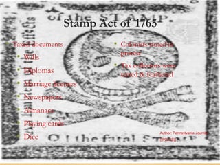 Causes of the american revolution wiki wk2 | PPTX