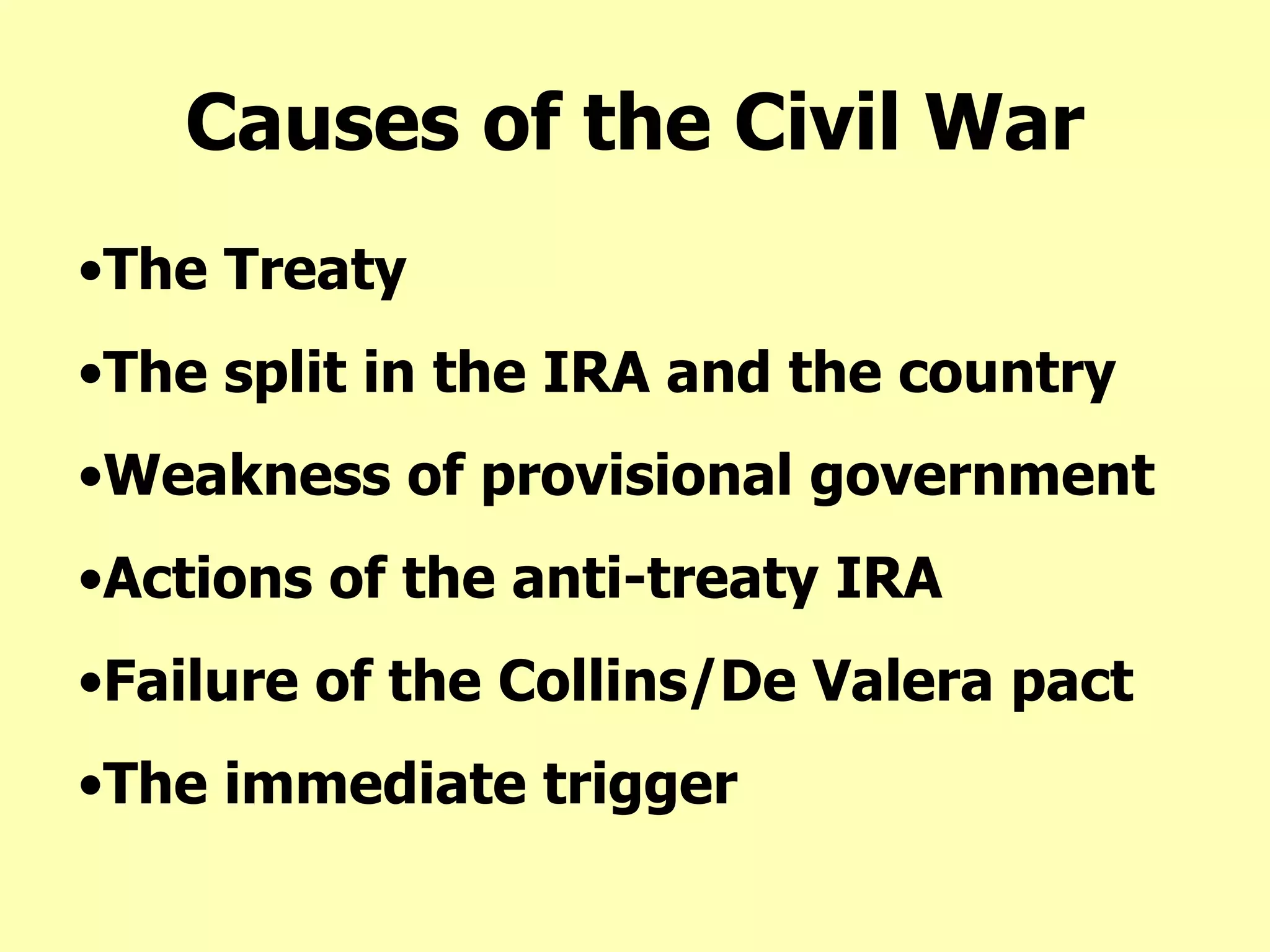 Causes of the civil war | PPT