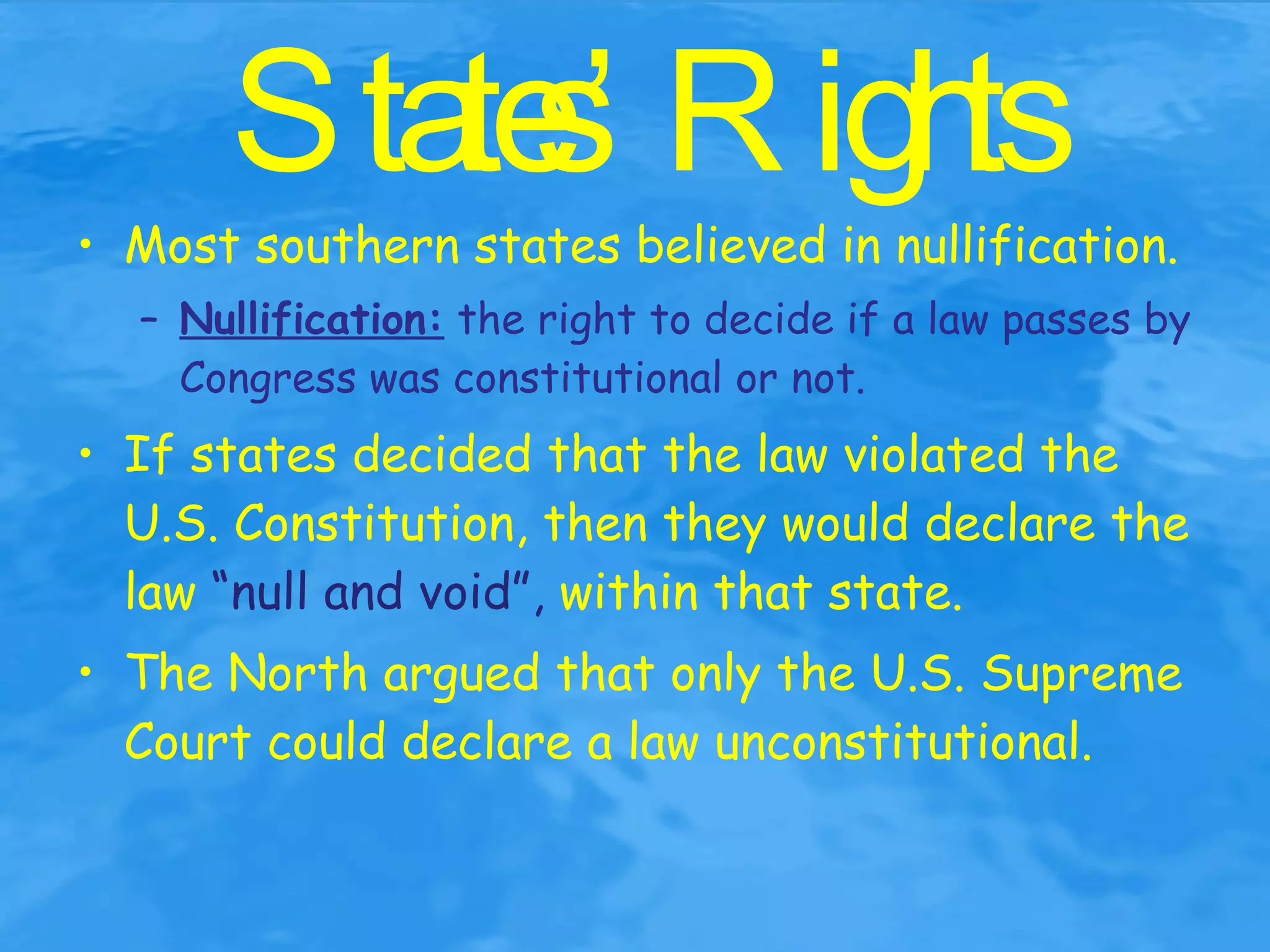 Causes of the Civil War: Sectionalism & States' Rights | PPT ...