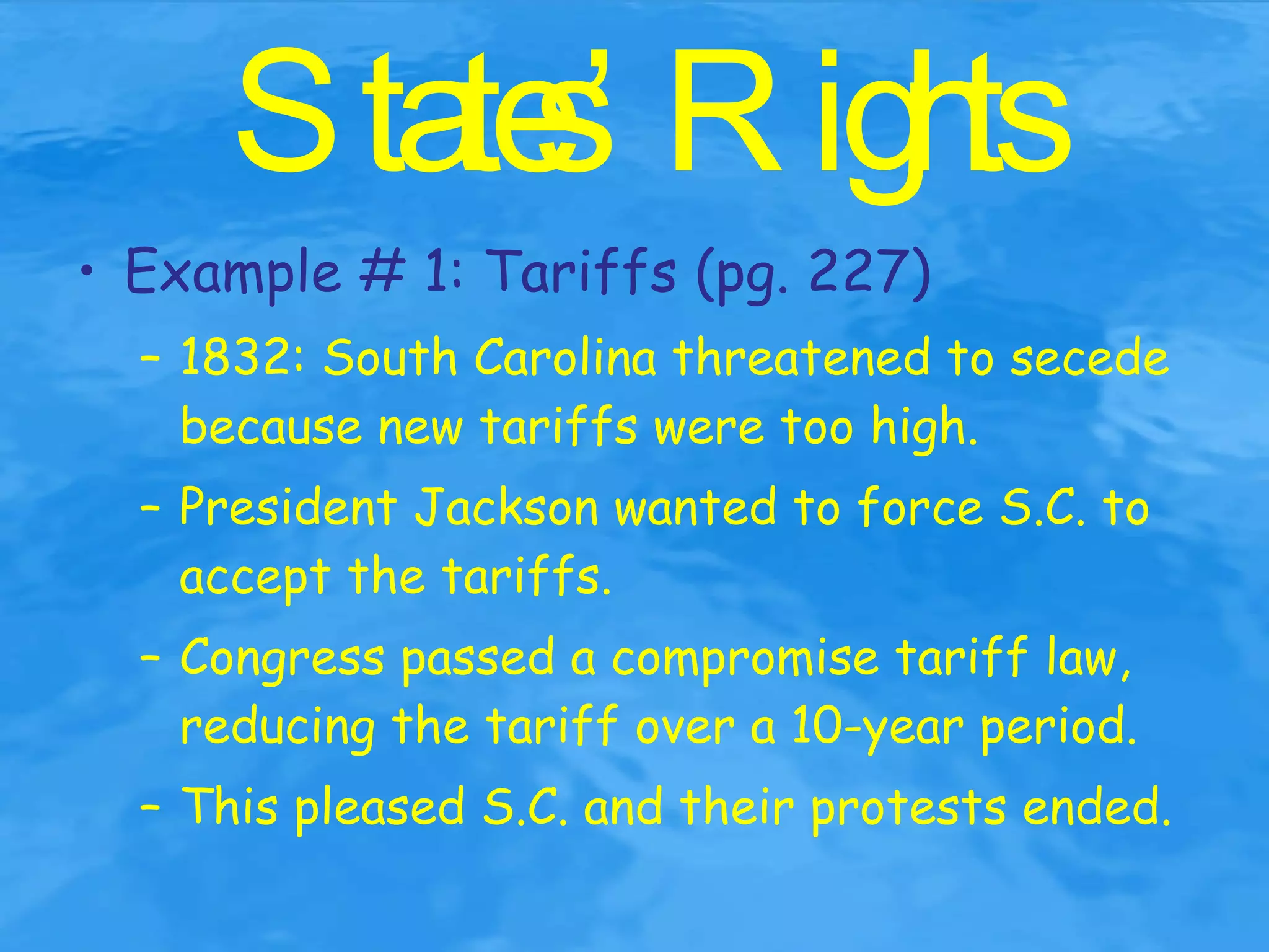 Causes of the Civil War: Sectionalism & States' Rights | PPT ...