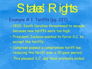 Causes of the Civil War: Sectionalism & States' Rights | PPT ...