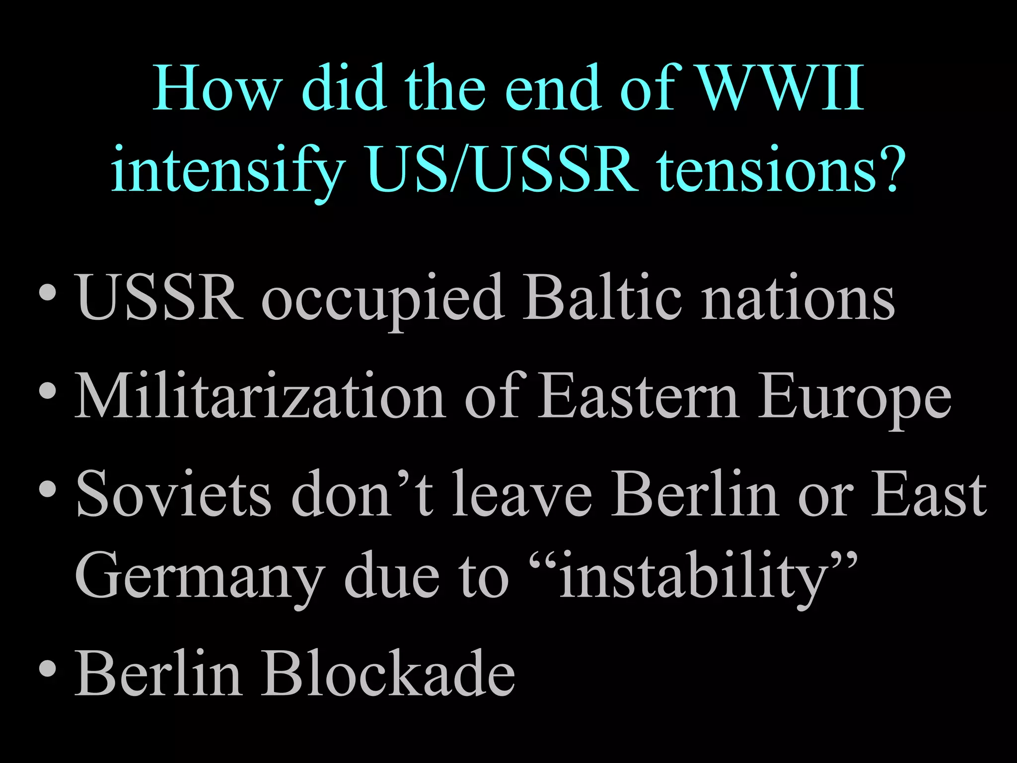 Causes of the cold war | PPT