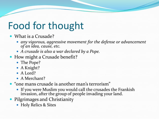 Causes Of The Crusades | PPT