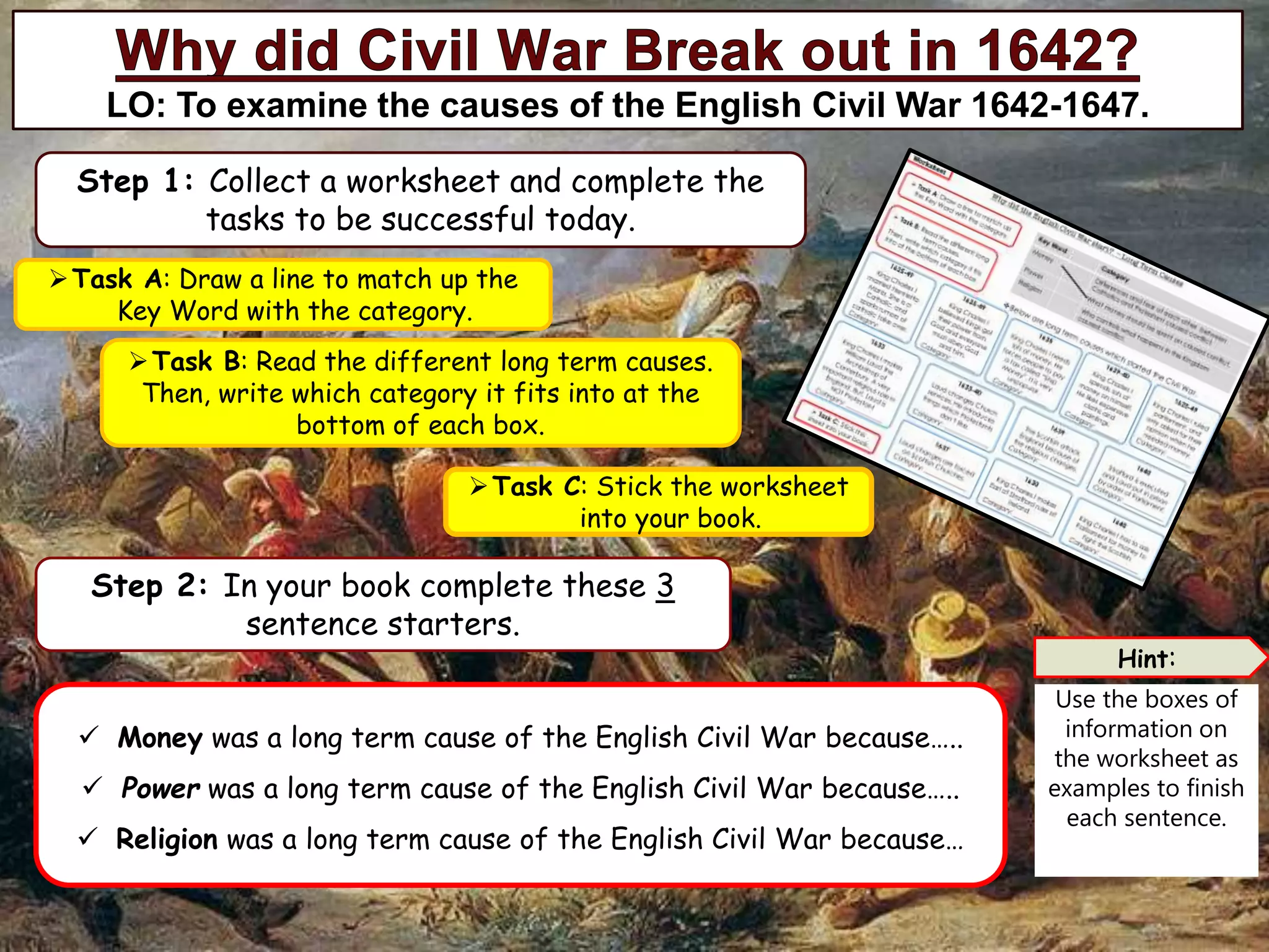 Causes of the english civil war | PPTX