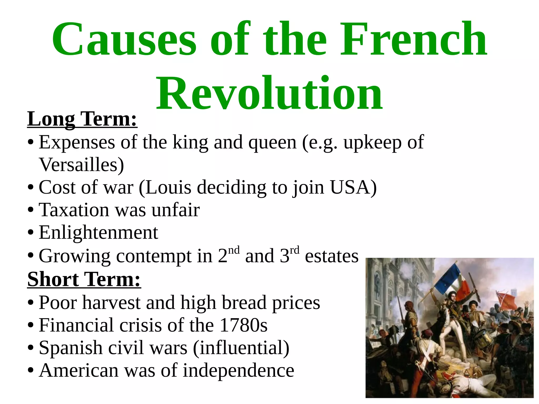 Causes Of French Revolution
