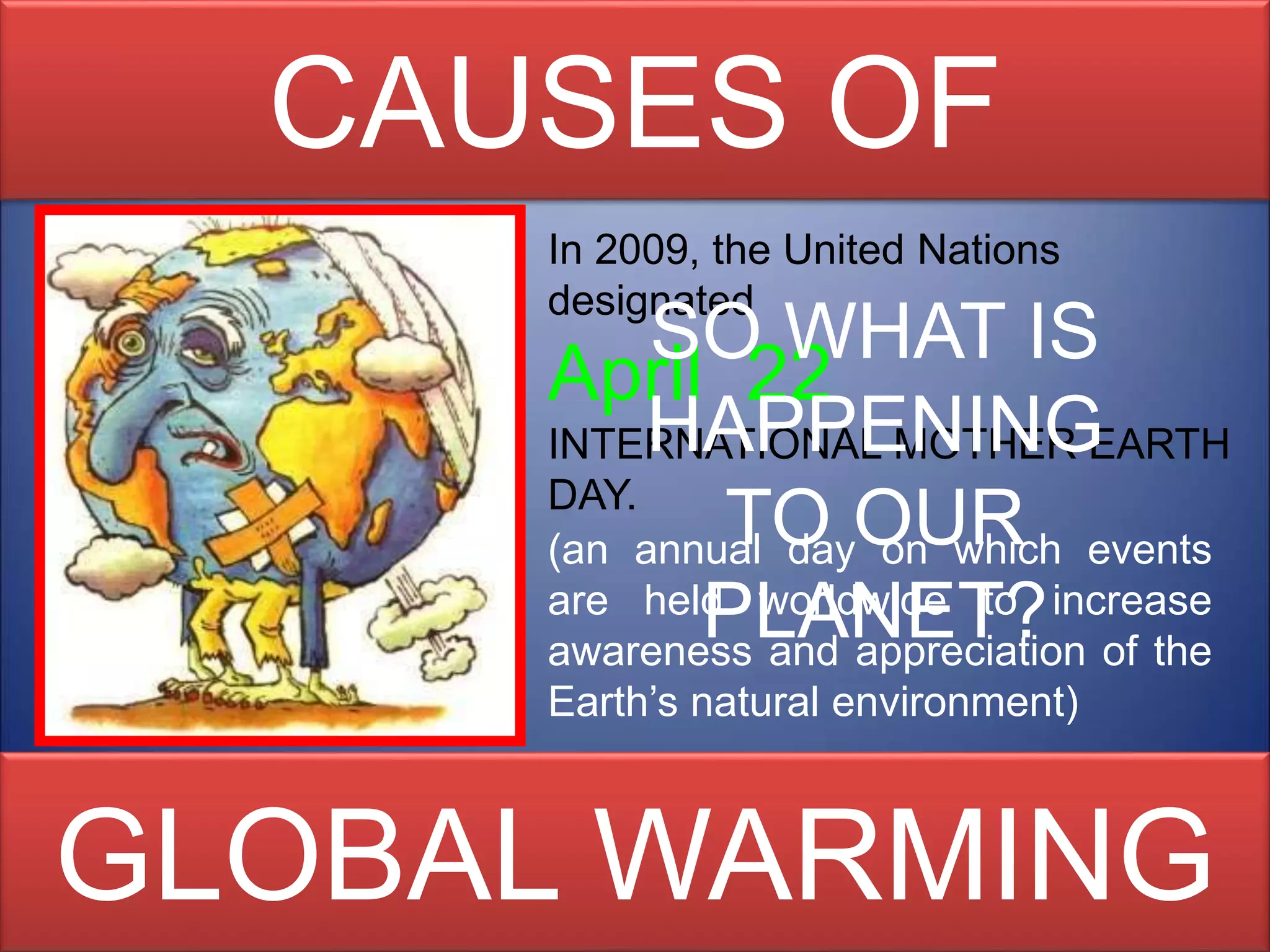 Causes of the global warming | PPT