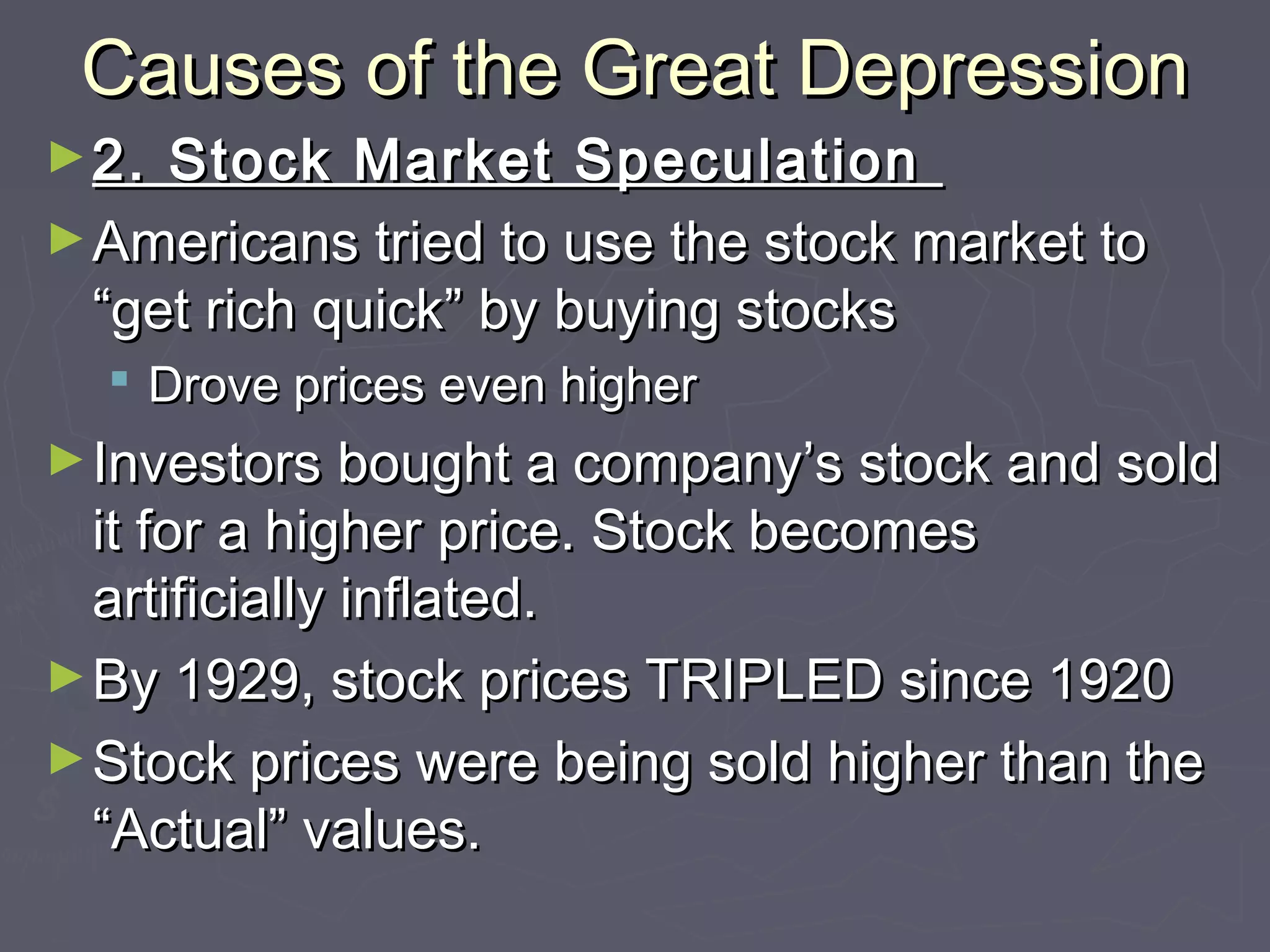 Causes of the great depression | PPT