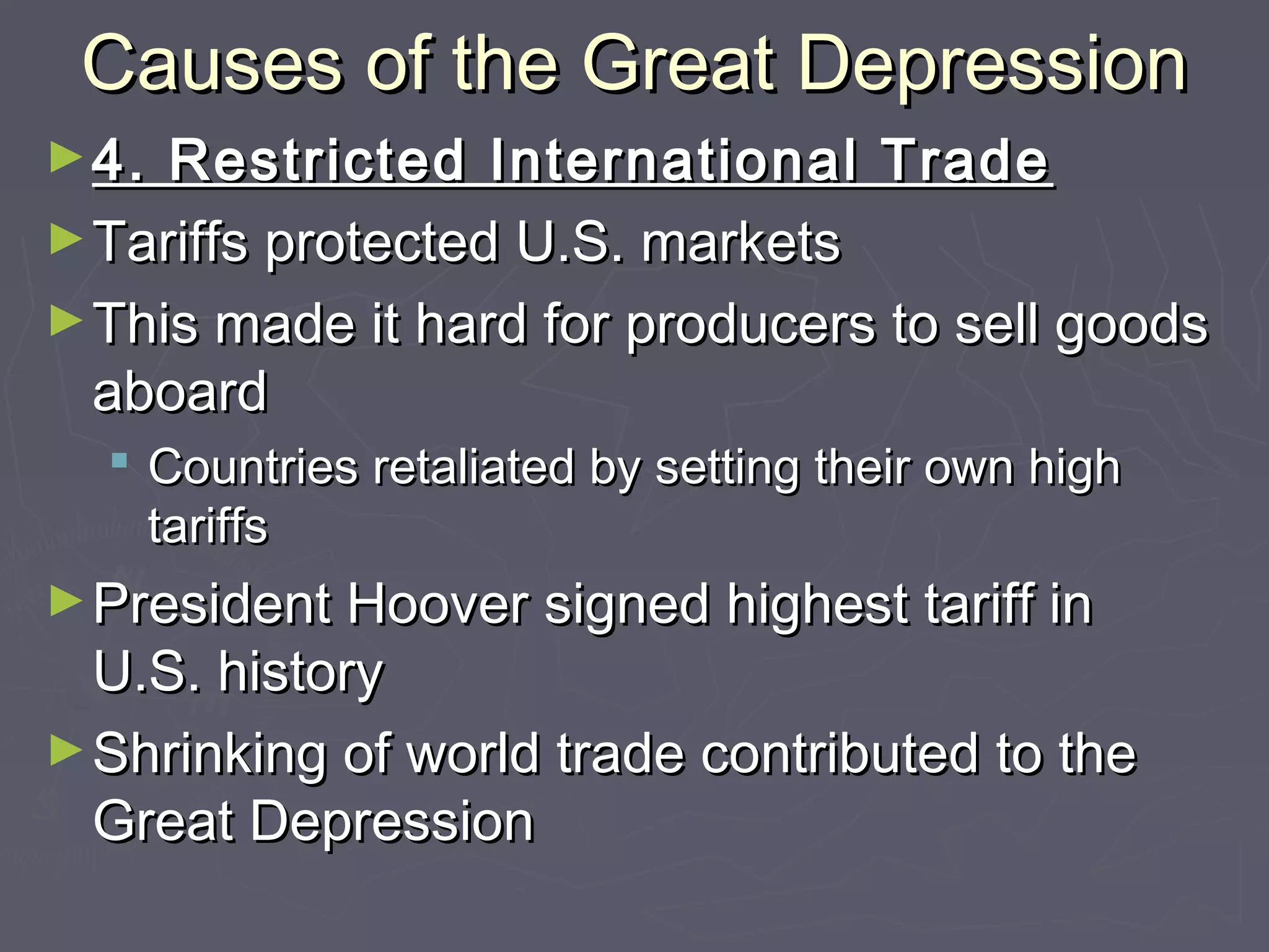 Causes of the great depression | PPT