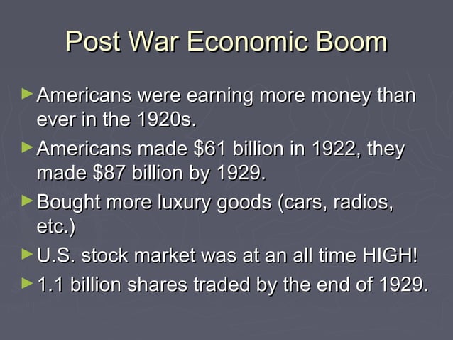 Causes of the great depression | PPT