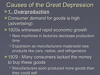 Causes of the great depression | PPT