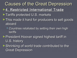 Causes of the great depression | PPT