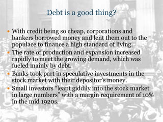 Causes of the great depression | PPTX