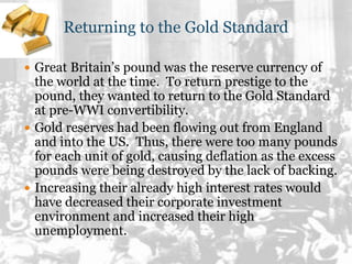 Causes of the great depression | PPTX
