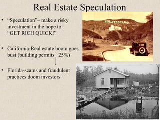 Speculation Great Depression