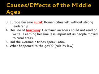 Causes of the middle ages | PPT