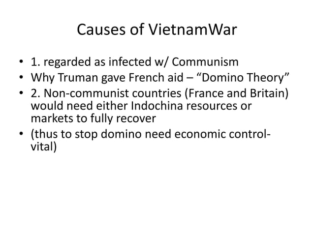 Causes of the vietnam war | PPT