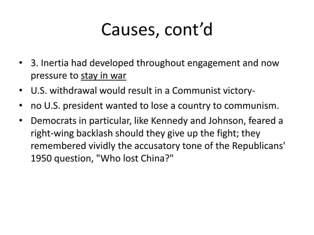 Causes of the vietnam war | PPT