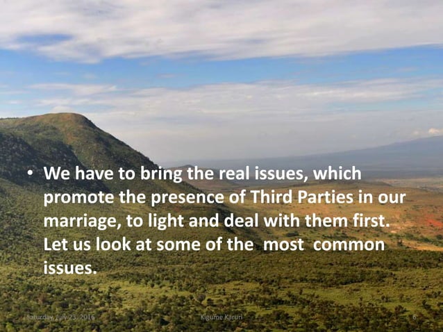 Causes of Third Parties in Our Marriages | PPT