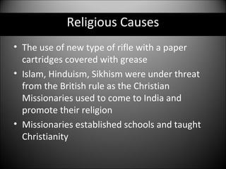 Causes of war of independence 1957 | PPT