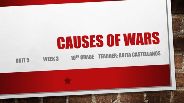 Causes of wars | PPT