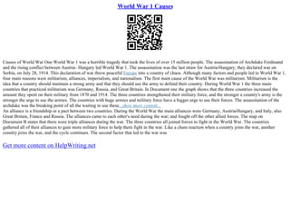 Causes Of World War 1 Dbq | PPT
