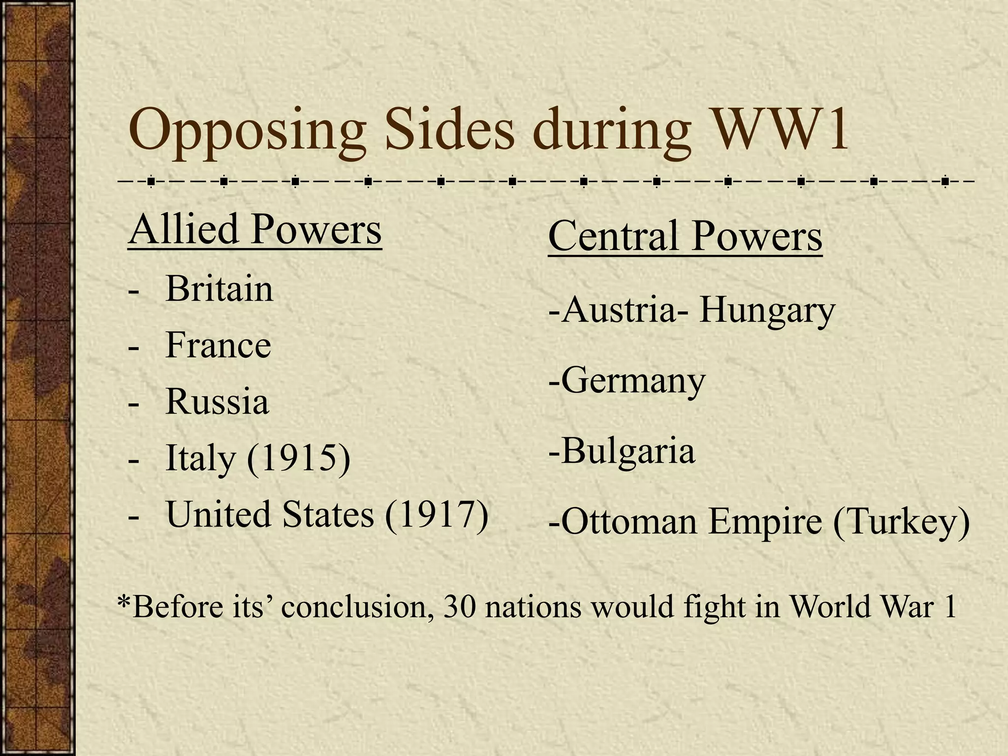 Causes of World War I PPT.ppt