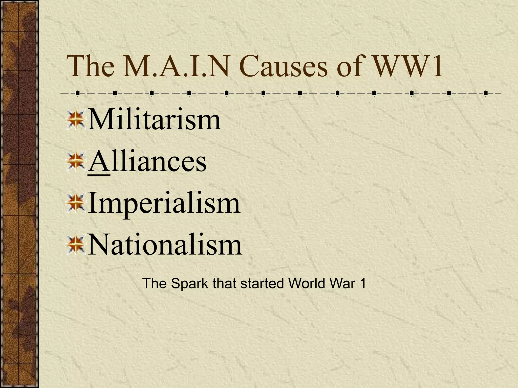 Causes of World War I PPT.ppt