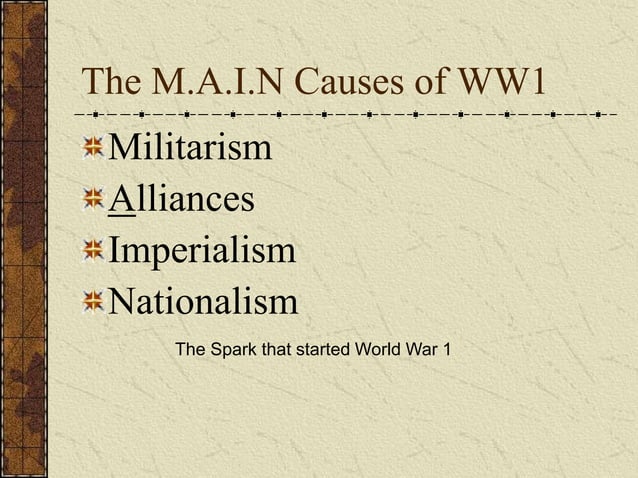 Causes of World War I PPT.ppt