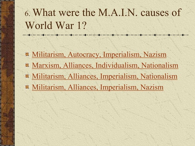 Causes of World War I PPT.ppt
