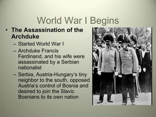 Causes of world war i student notes | PPT