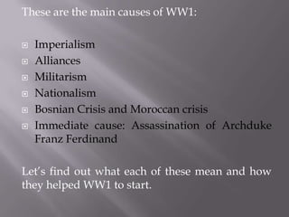 Causes of ww1 | PPTX