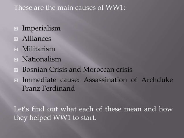Causes of ww1 | PPTX