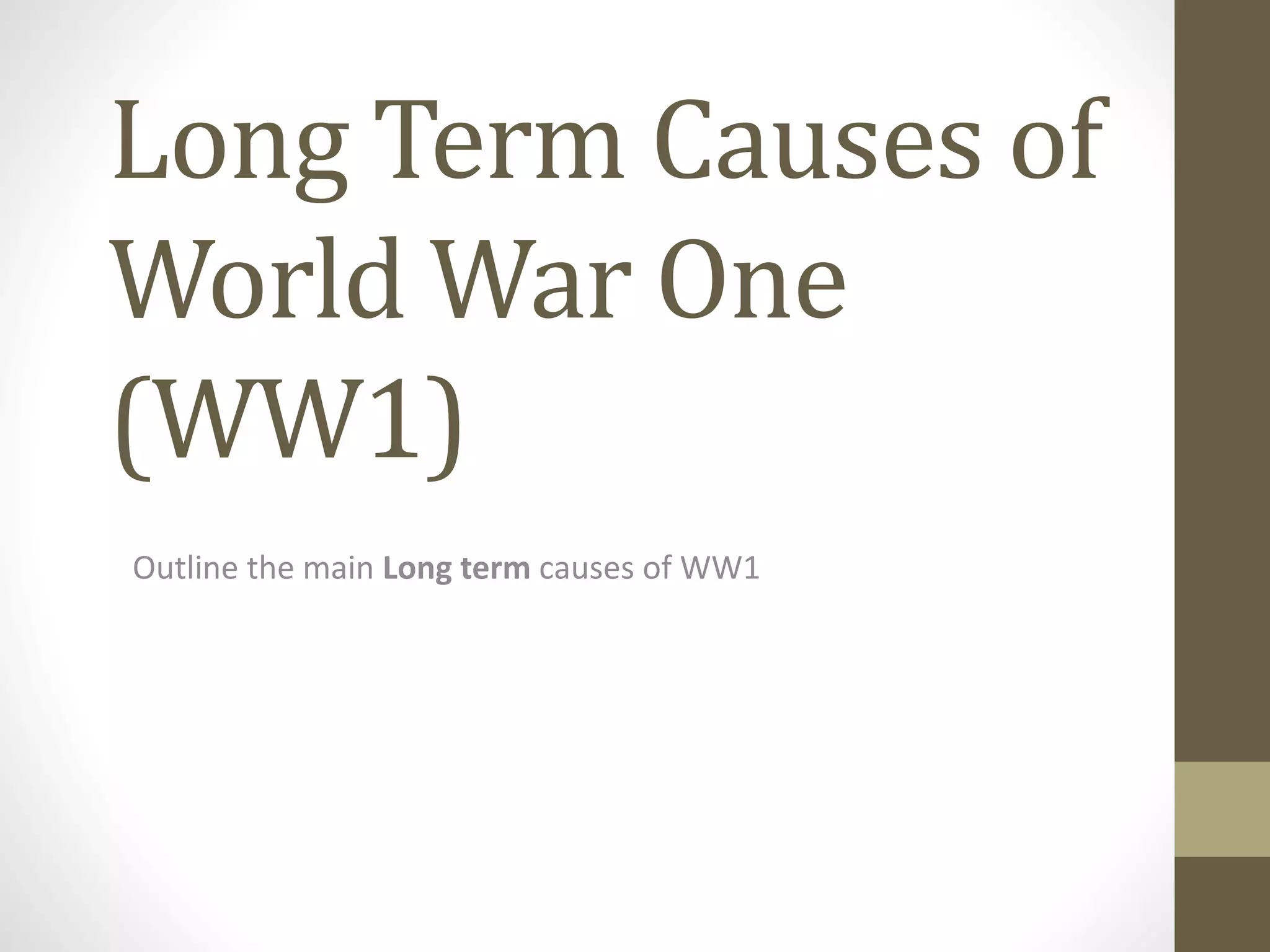 Causes of ww1 | PPTX