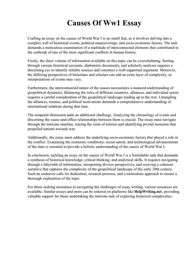 Causes Of Ww1 Essay.pdf
