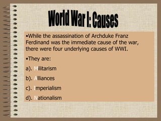 Causes of ww1 | PPT