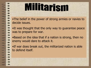 Militarism Caused World War 1