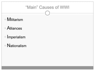 Causes of WWI | PPT