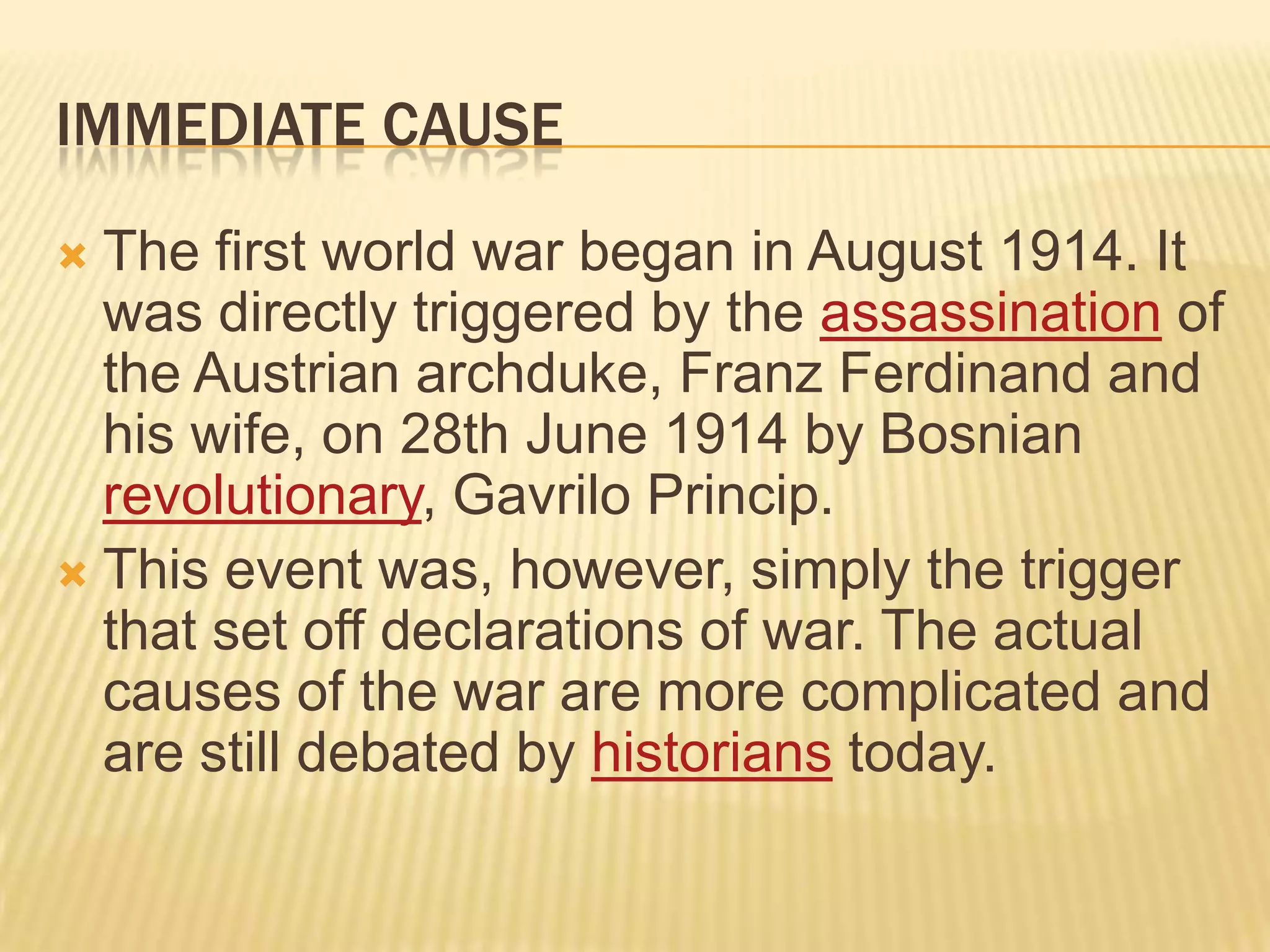 Causes of wwi | PPTX